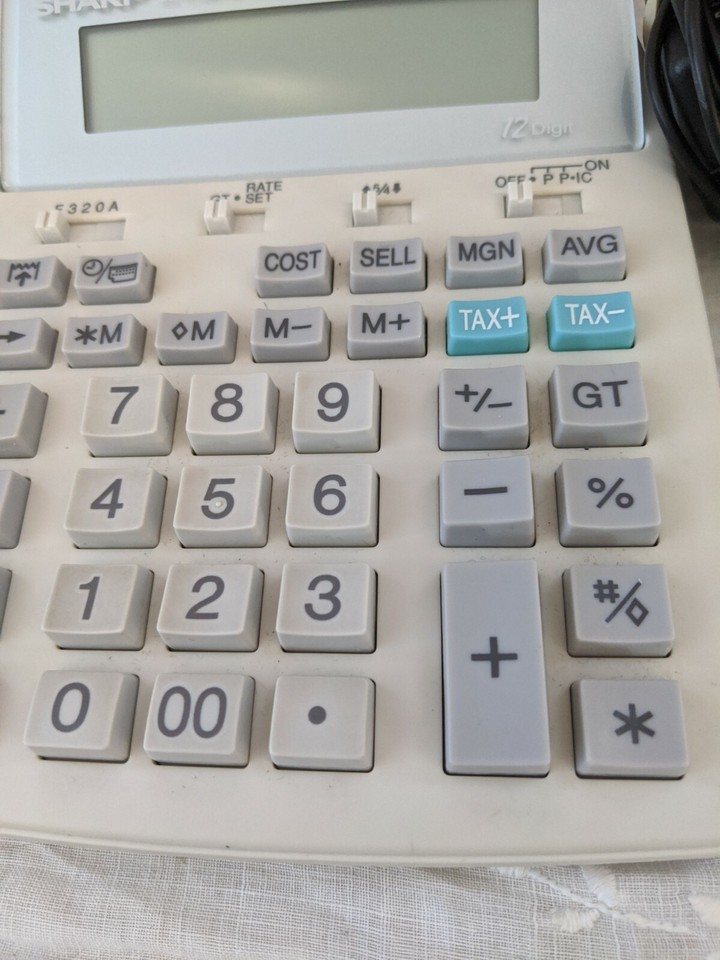 Sharp EL-1750PIII 2 Color Print 12 Digit Calculator | eBay