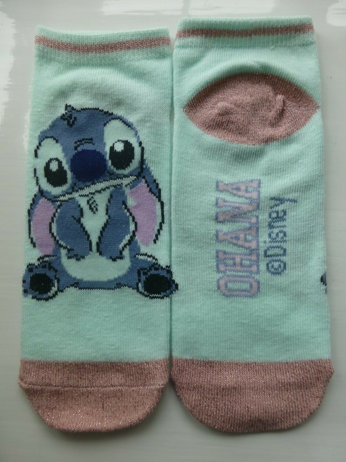 DISNEY LILO AND STITCH TRAINER SOCKS THREE PAIRS KIDS GIRLS AGE 2-3 UK ...