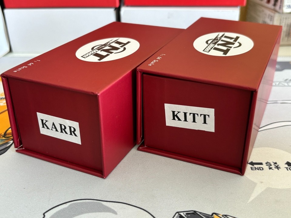 TNT 1/64 High Quality Resin Knight Rider Pontiac KITT & KARR Model Car ...