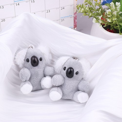 8cm Gray Koala Bear Plush Stuffed Keychains Plush Animal Doll Toys ...