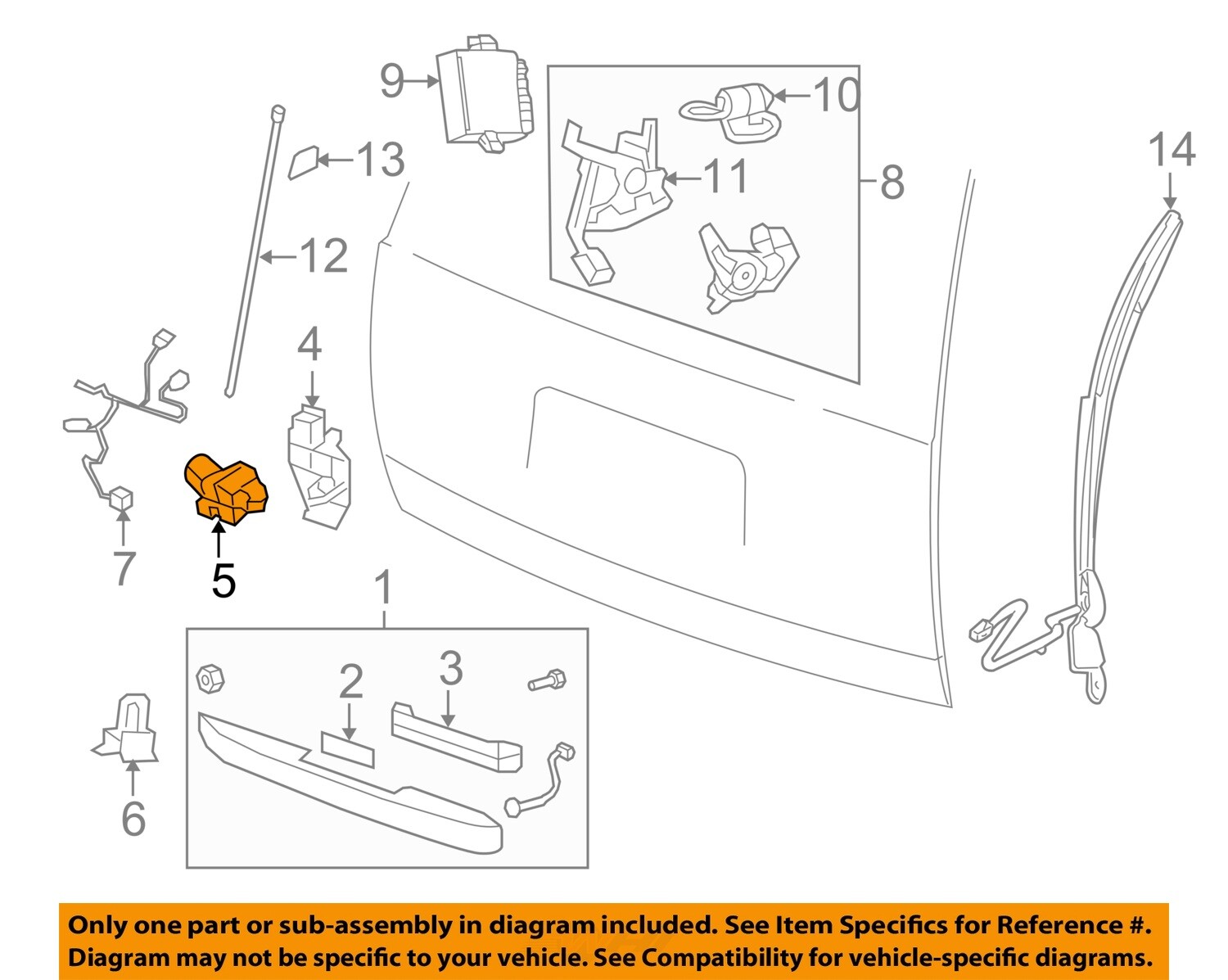 2007-2014 TAHOE YUKON ESCALADE POWER TAILGATE LIFTGATE LOCK 84243380 | eBay