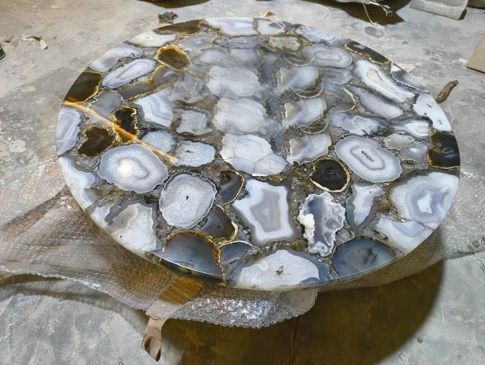 antique agate table/ agate dining table/ agate coffee table/ agate ...
