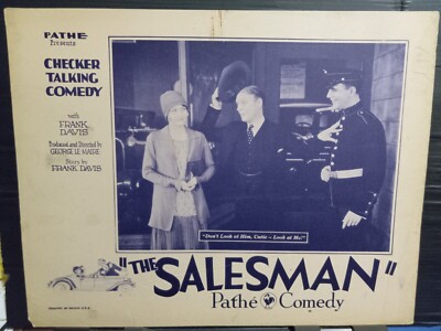 Lobby Card 1929 THE SALESMAN Frank Davis Helen Eby-Rock Checker Talking ...
