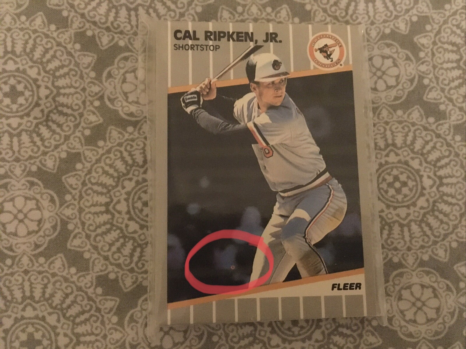 Cal Ripken Jr. error card fleer, included entire team set. Rare Pink ...
