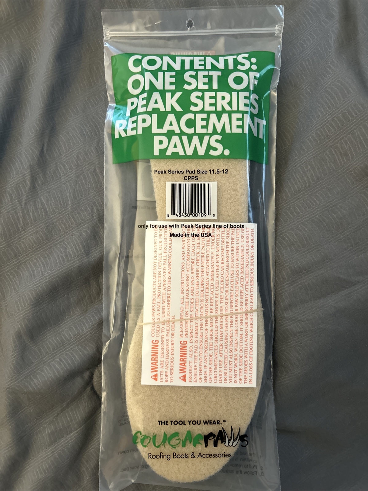 Cougar Paws Pads Peak Series Boots Set of Replacement Pads - Size 11.5 ...