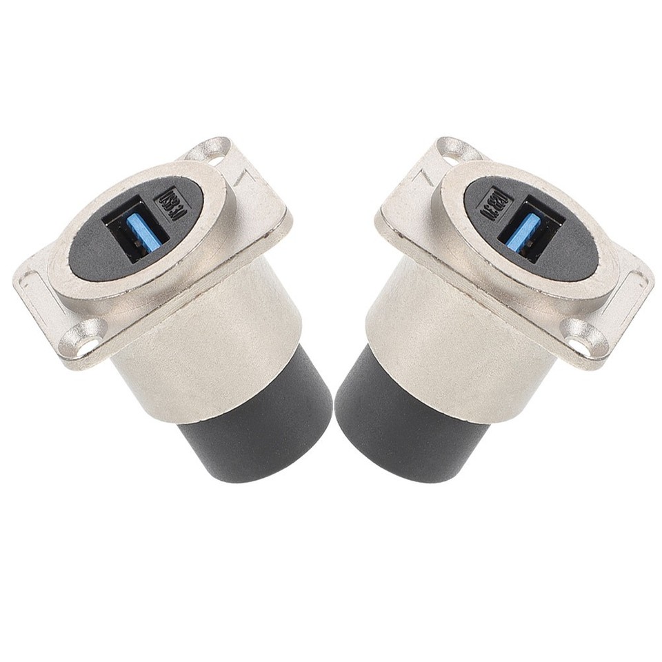 Usb Bulkhead Coupler Adapter Accessory Usb-a Port Panel Wall Mount ...