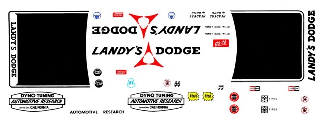DICK LANDY DYNO TUNING AUTOMOTIVE RESEARCH DODGE 1/24th - 1/25th Scale ...