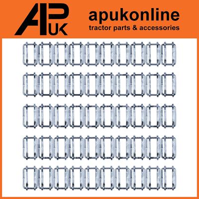 50x Electric Fence Fencing 40mm Poly Tape Connector Joiners Metal ...