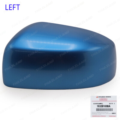 Blue Left Wing Side Mirror Cover Cap Fits Mitsubishi Mirage Attrage ...