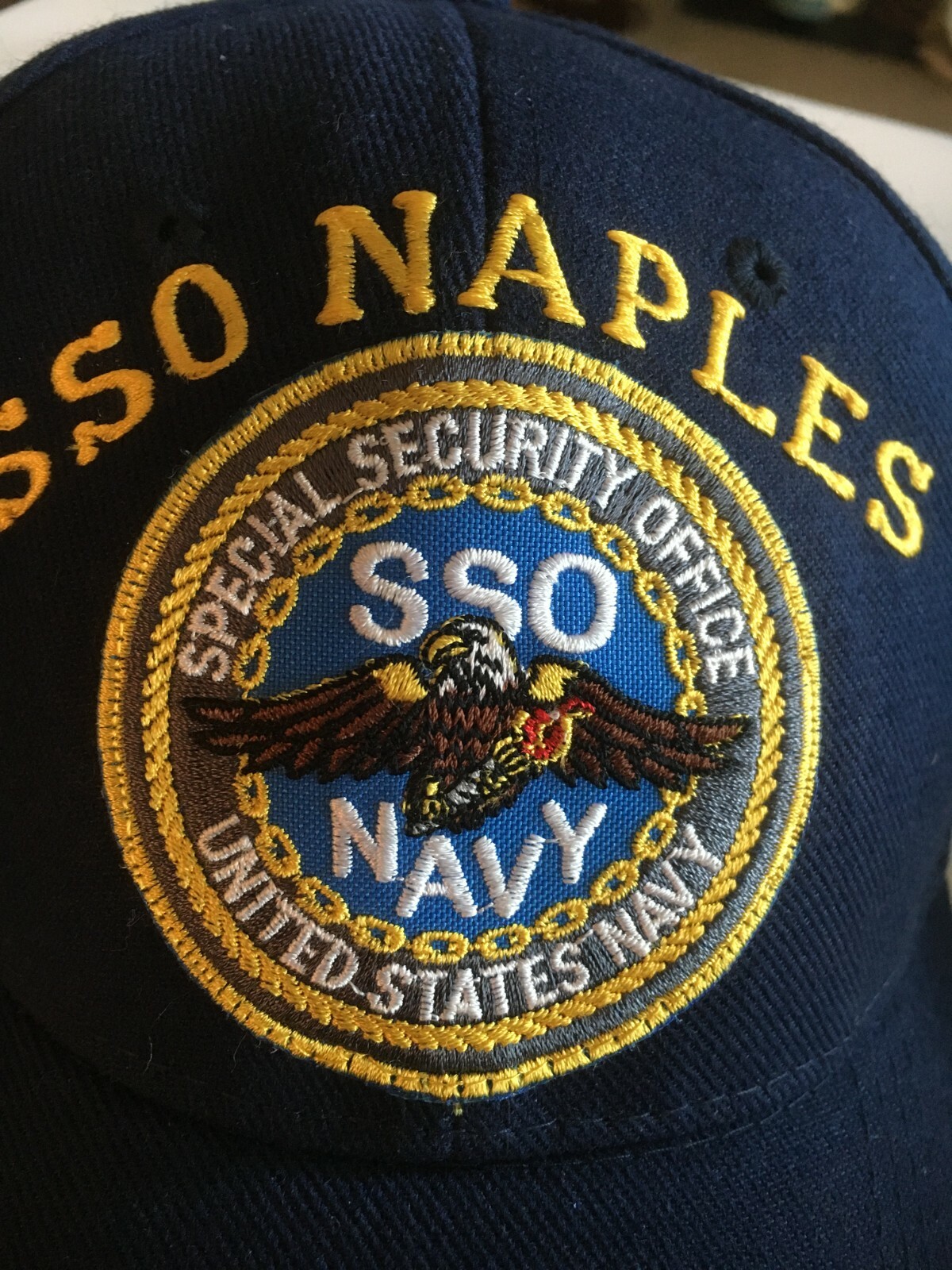 U S NAVY CAP "SSO NAPLES " | eBay