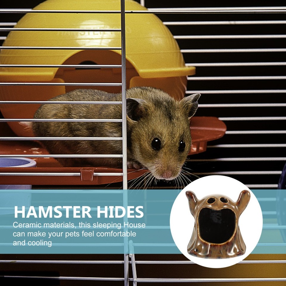 Ceramic Hamster Hideout Ghost Shape Hamster House Hamster Rat Gerbils ...