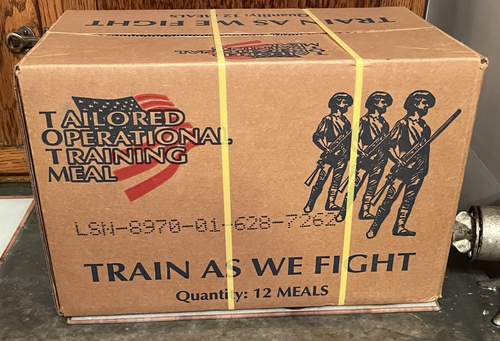 MRE Box 12 Count TOTM Tailored Operational Training Meal TRAIN AS WE ...