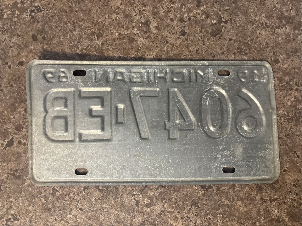 1969 Michigan License Plate # 6047-EB | eBay