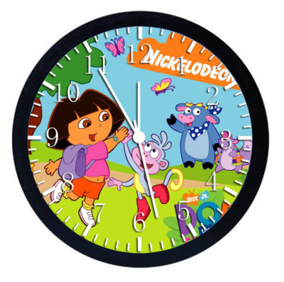 Dora the Explorer Black Frame Wall Clock W18 | eBay