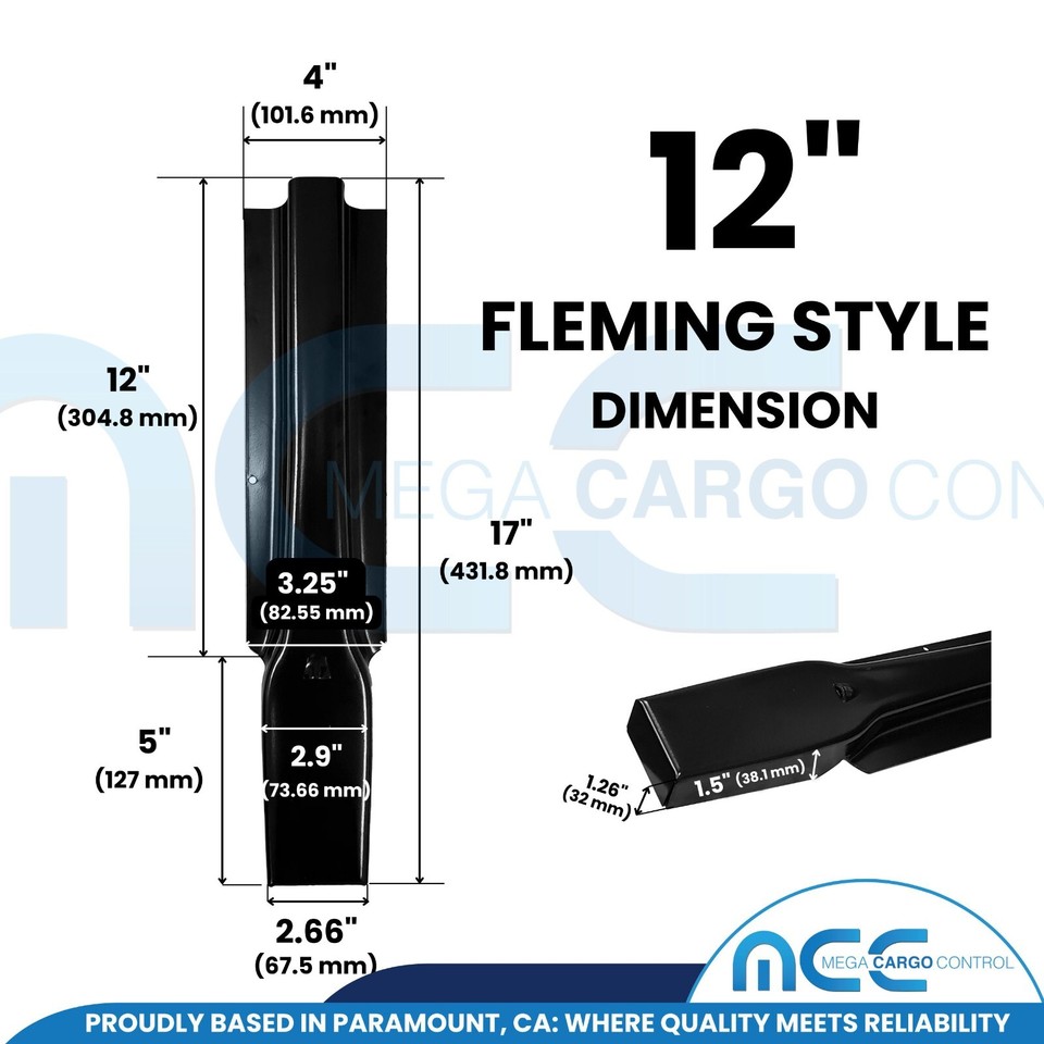 12 Pack 12" Fleming Style Stake Body Stake for Stake Truck Flatbeds and ...