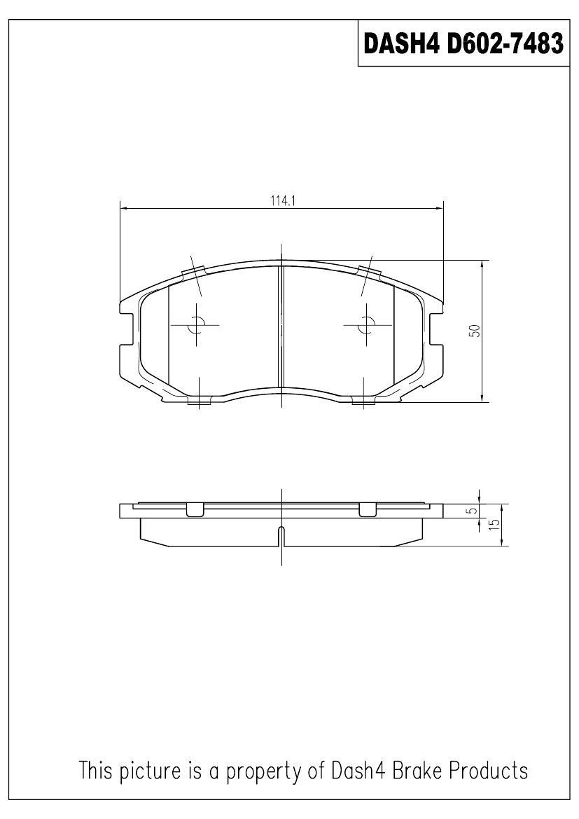 Disc Brake Pad Set-Premium Organic Pads Dash 4 Brake D602 for sale ...