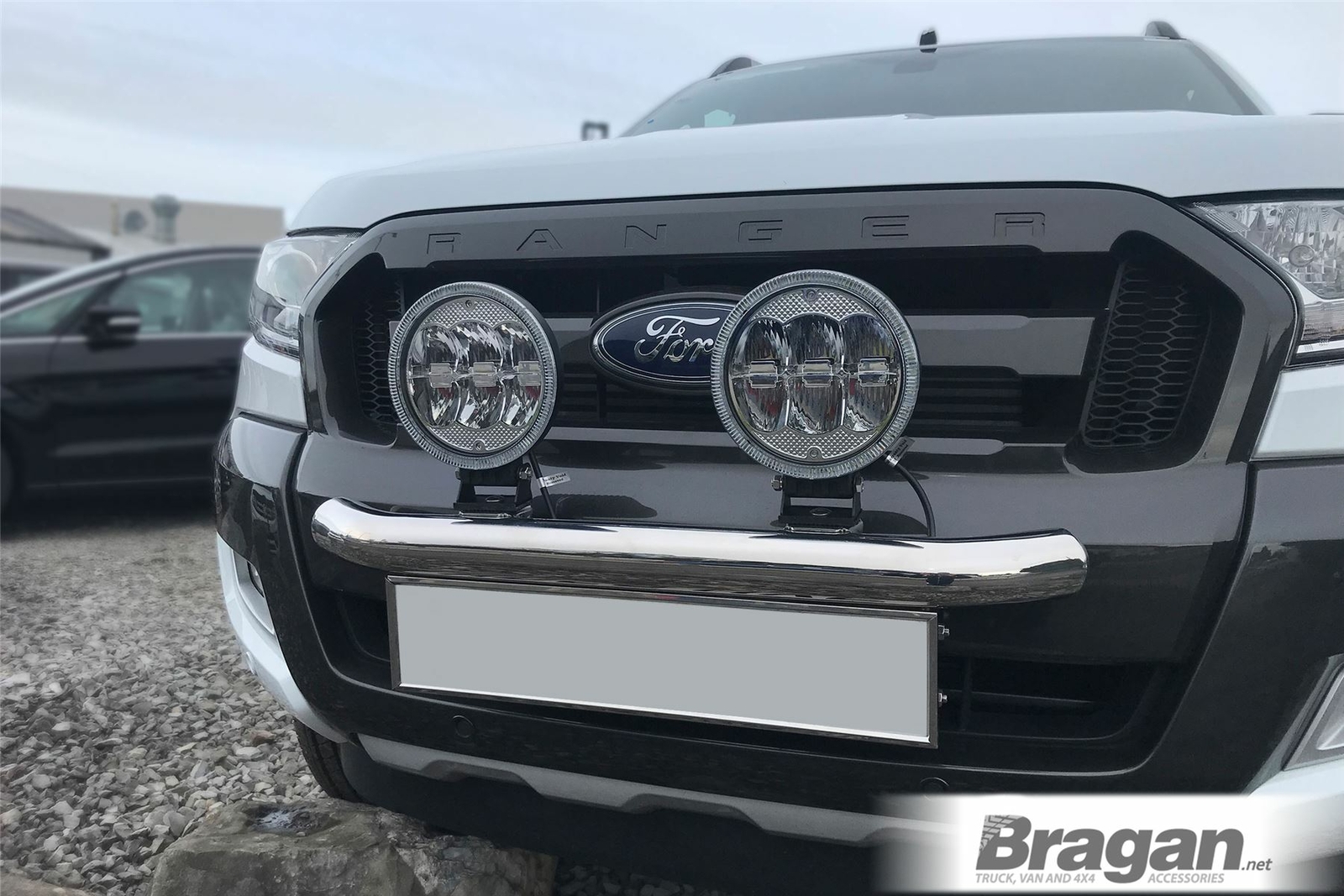 Front Bumper Light Bar + Lamp Bracket To Fit Ford Ranger 2016-2023 4x4 ...