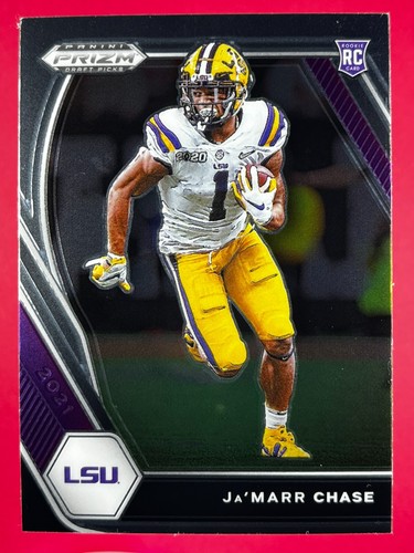 2021 Panini Prizm Draft Picks JaMARR CHASE #112 Base Rookie Card RC LSU ...