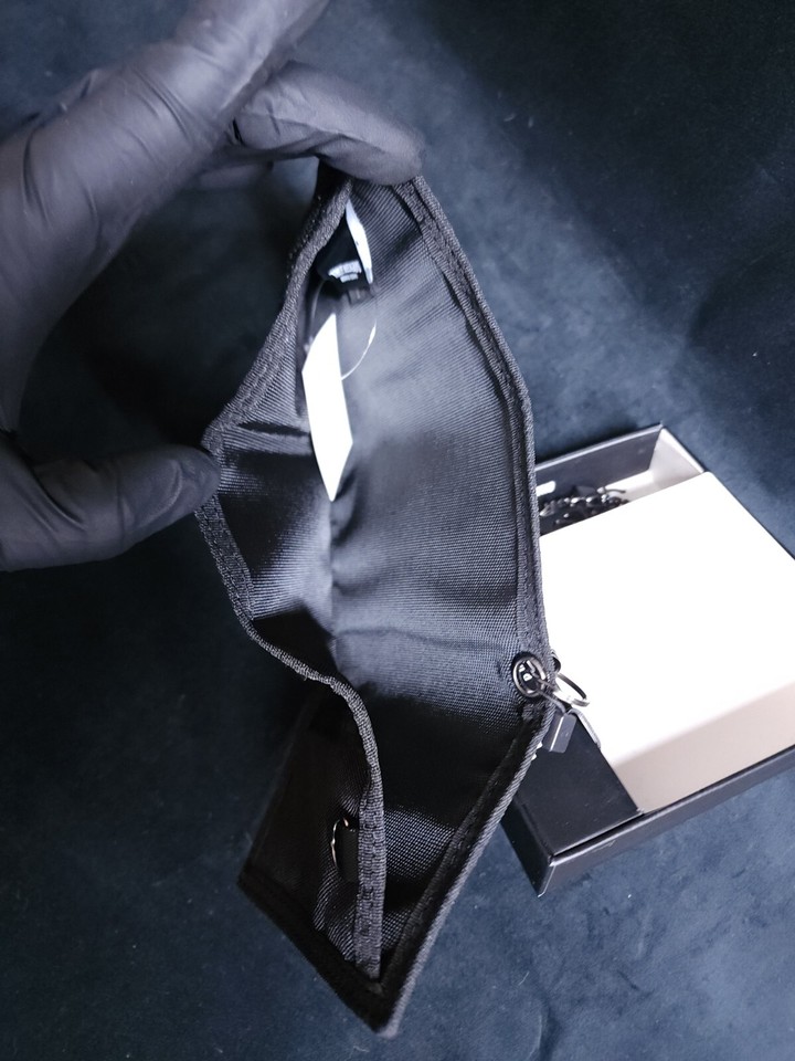 Mens Black Canvas True Religion Charli Tri fold Chain Wallet TR201023 ...