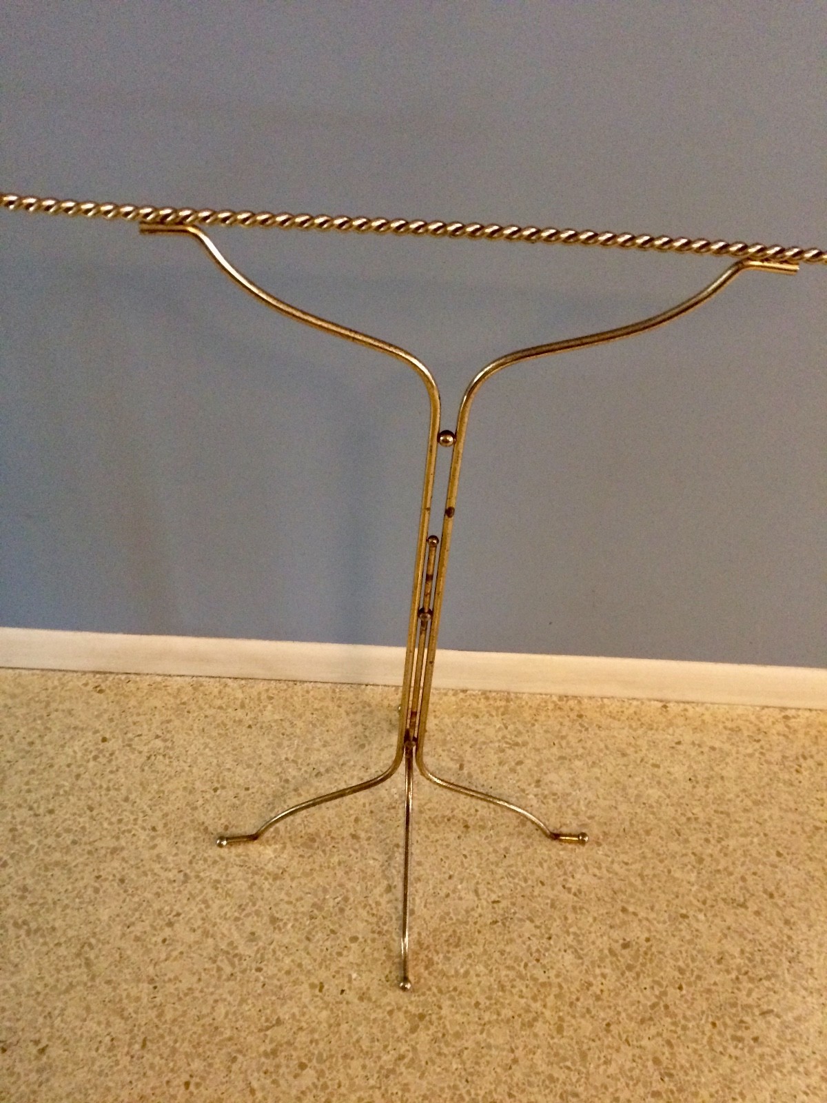 Vintage MCM Hollywood Regency Elegant Gold Quilt Rack Towel Stand ...