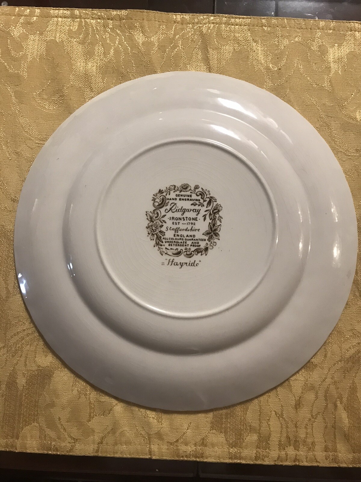 vintage ridgeway ironstone ‘hayride’ staffordshire plate 10’ | eBay