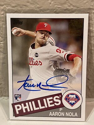 Aaron Nola 2016 Topps Archives Fan Favorites Rookie RC Auto Autograph ...