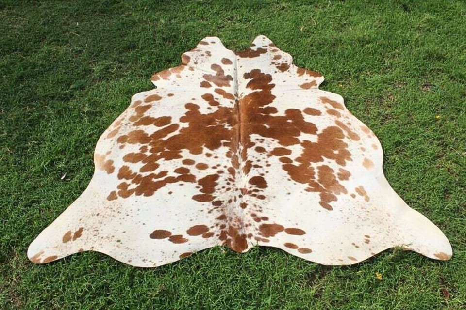 NEW LARGE 100% COWHIDE LEATHER RUGS TRICOLOR COW HIDE SKIN CARPET AREA ...