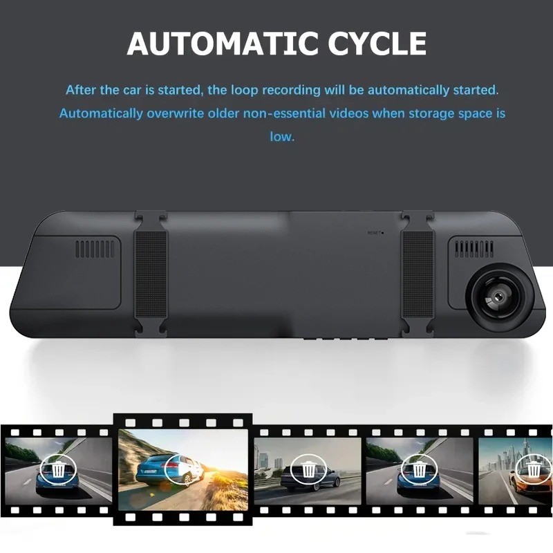 Car Dash Cam 1080p Dual Lens Front/Rear/Inside Video Recorder Camera G ...