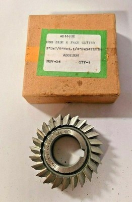 Face Mill Cutter 3"x7/8"x1-1/4" ADDISON A01613E Side Milling HSS 24 ...