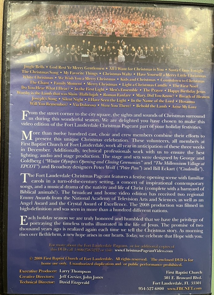 25th Anniversary FORT LAUDERDALE CHRISTMAS PAGEANT (Dvd, 2008) B6 | eBay
