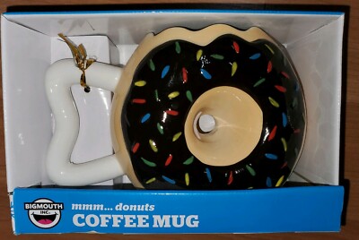 Donuts Coffee Mug Ceramic Brand New 14oz Mmmm Donuts Novelty Mug Big ...