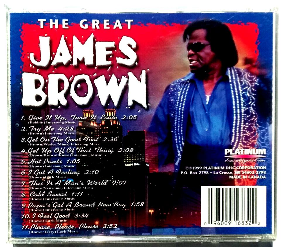 JAMES BROWN -The Great James Brown - CD 1999 Compact Disc Digital Audio ...