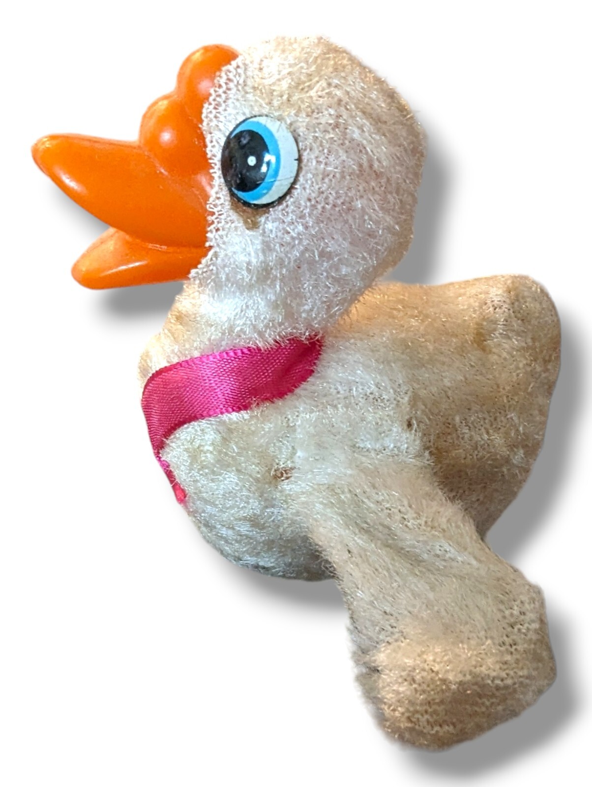 VINTAGE DUCK WIND UP TOY MADE OF TIN / PLASTIC MADE IN JAPAN FAUX FUR ...