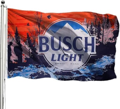 BUSCH LIGHT FLAG----HIKERS/DEER-----3' X 5----NEW ---SEALED | eBay