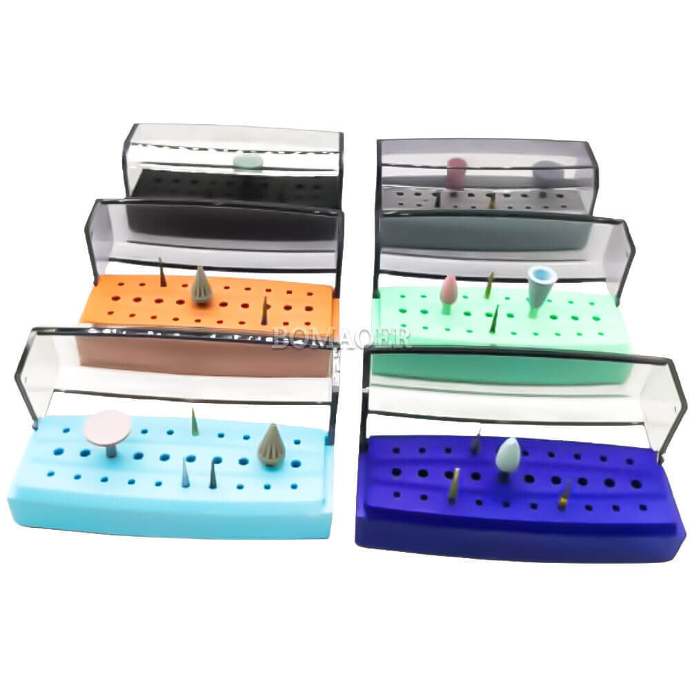 30 Holes Dental High/Low Speed Bur FG RA Burs Holder Autoclave Block ...