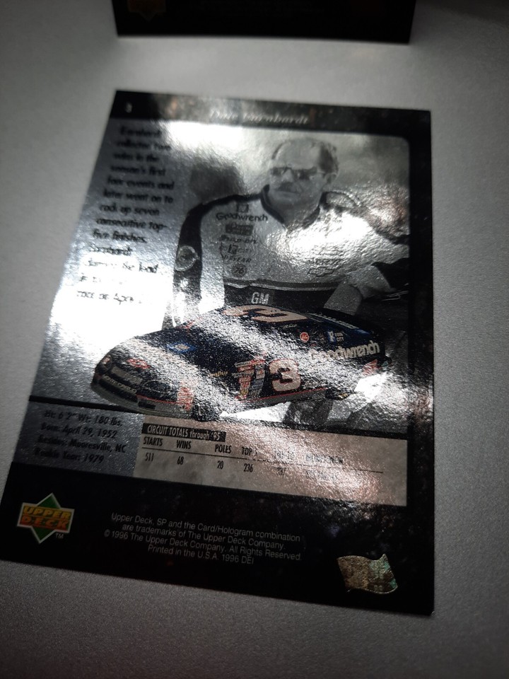 1996 Upper Deck Nascar Dale Earnhardt Trading Card #3 | eBay