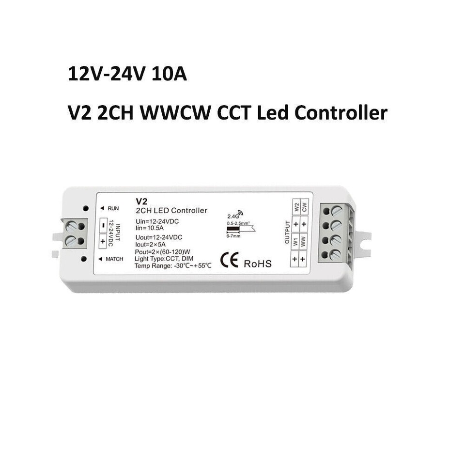 V1 V2 Single Color CCT LED Dimmer V3 VP V5-M RGBW RGB+CCT RGB strip ...