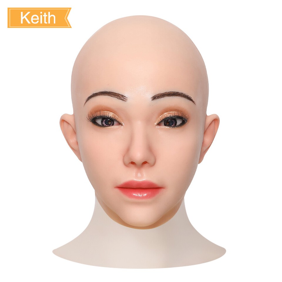 Crossdresser Realistic Silicone Female Mask Head Mask Cosplay For Drag ...