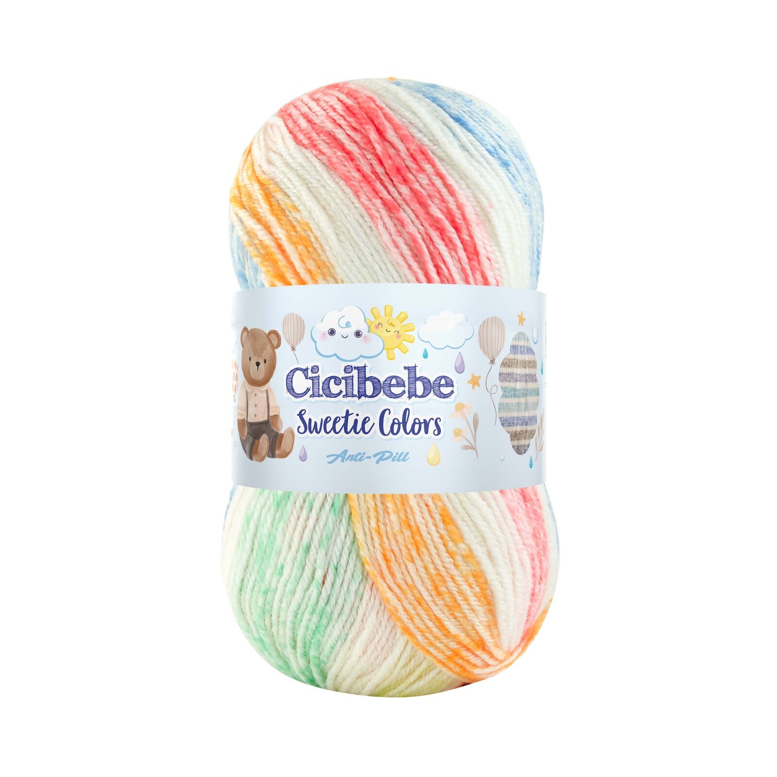 Rainbow Baby Yarn Cicibebe Sweetie Color Double Knitting Anti Pilling ...