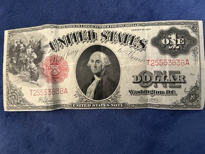 $1 U.S. Bank Note 1917 Red Seal A | eBay