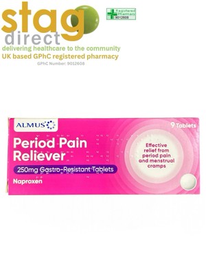 Period Pain Relief - 250mg - Naproxen - 9 Tablets - Almus | eBay UK
