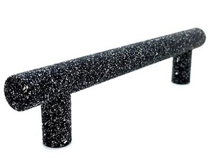 DARK STONE D HANDLES 96mm granite effect small cupboard cabinet pull ...