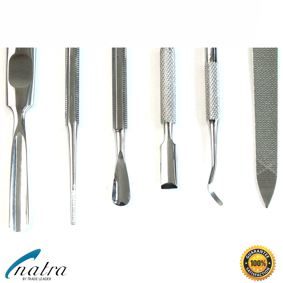 Set De Manucure De 6 Pièces Avec Lime, Pousse-Cuticules, Spatule Et ...