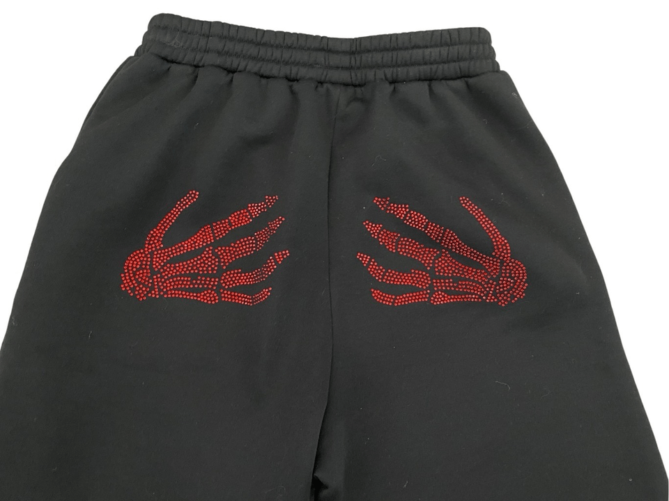 Shein Skeleton Rhinestone Joggers Sweatpants Punk Grunge Goth Gothic ...