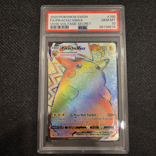 Pikachu VMAX 188/185 POKEMON PSA 10 2020 Vivid Voltage Secret Rare | eBay