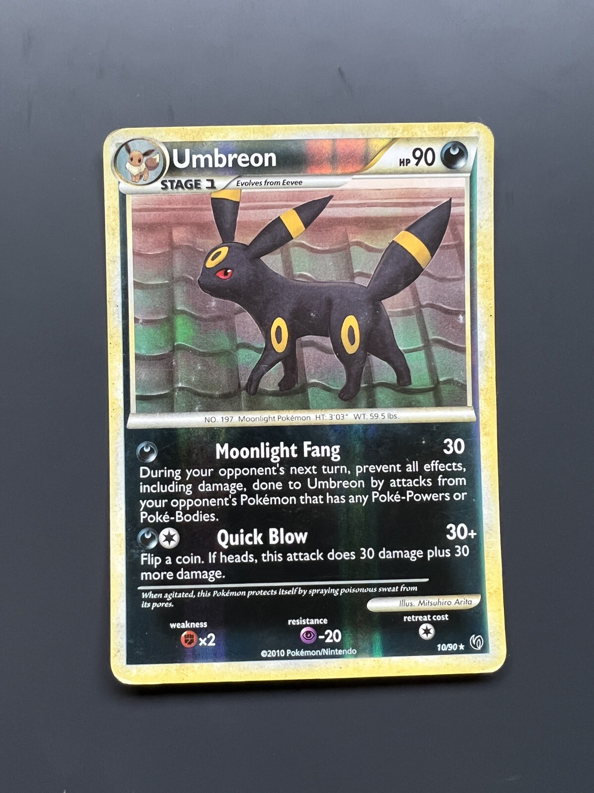 Pokémon TCG Umbreon HS-Undaunted 10/90 Reverse Holo Holo Rare for sale ...