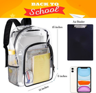 Transparent Mochilas Student Bagpack Clear Backpack Kids Rucksack See ...