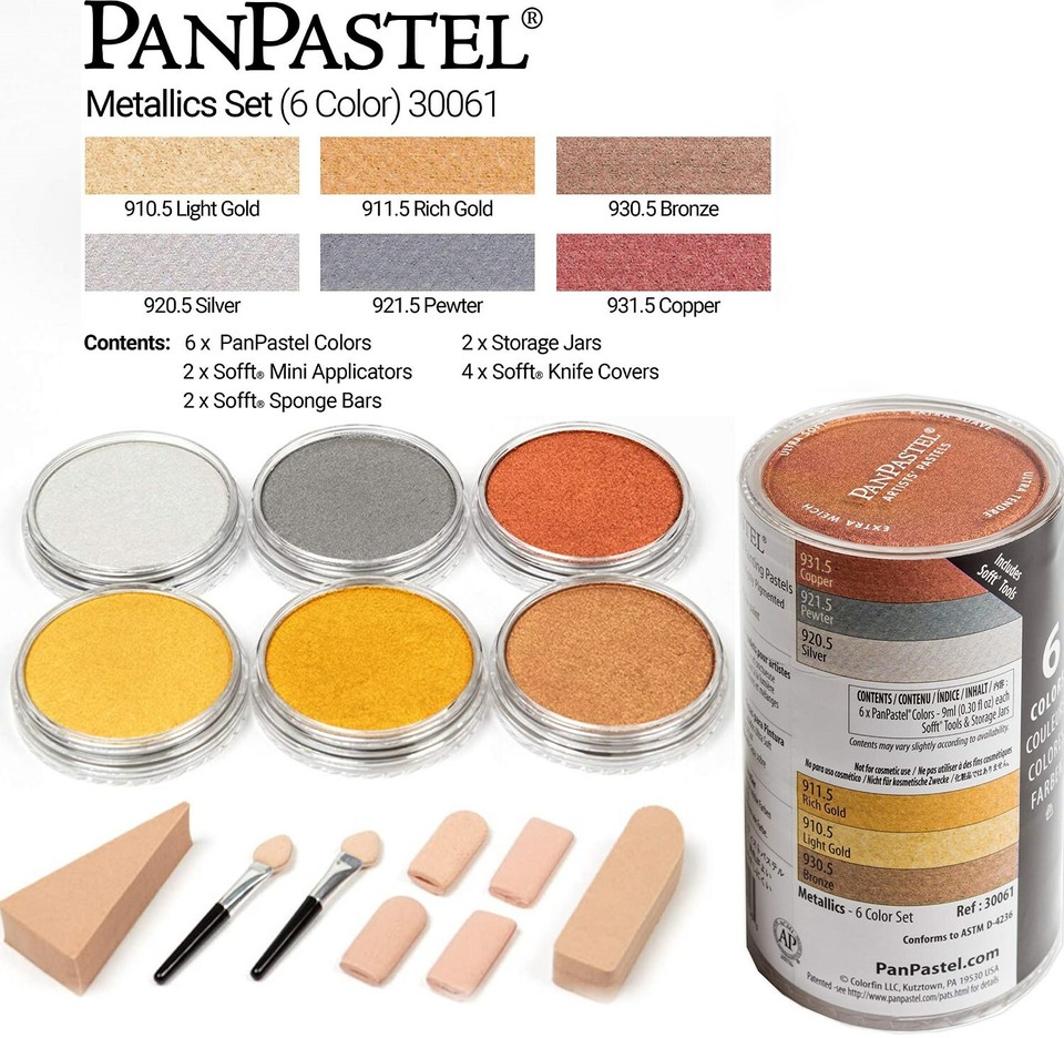 New PANPASTEL Ultra Soft Artists Painting Pastels Pans Pearlescent ...