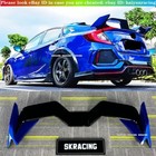For Honda Civic Sedan 2016-2021 Black+Blue Rear Spoiler Gull Wing Tail ...