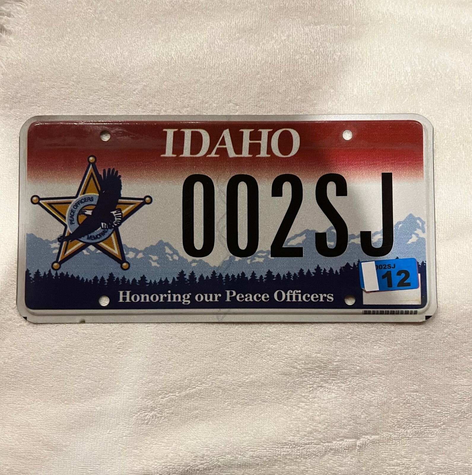 LICENSE PLATES IDAHO 002SJ HONORING OUR PEACE OFFICERS | eBay